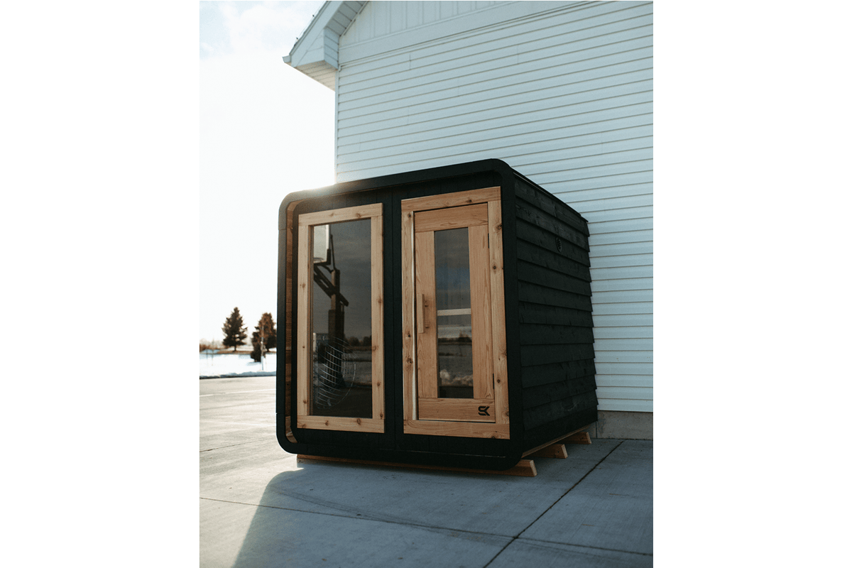 The Sweat Cabin Blackout Edition 4-6 Person Cedar Sauna by Sweat Kingd ...